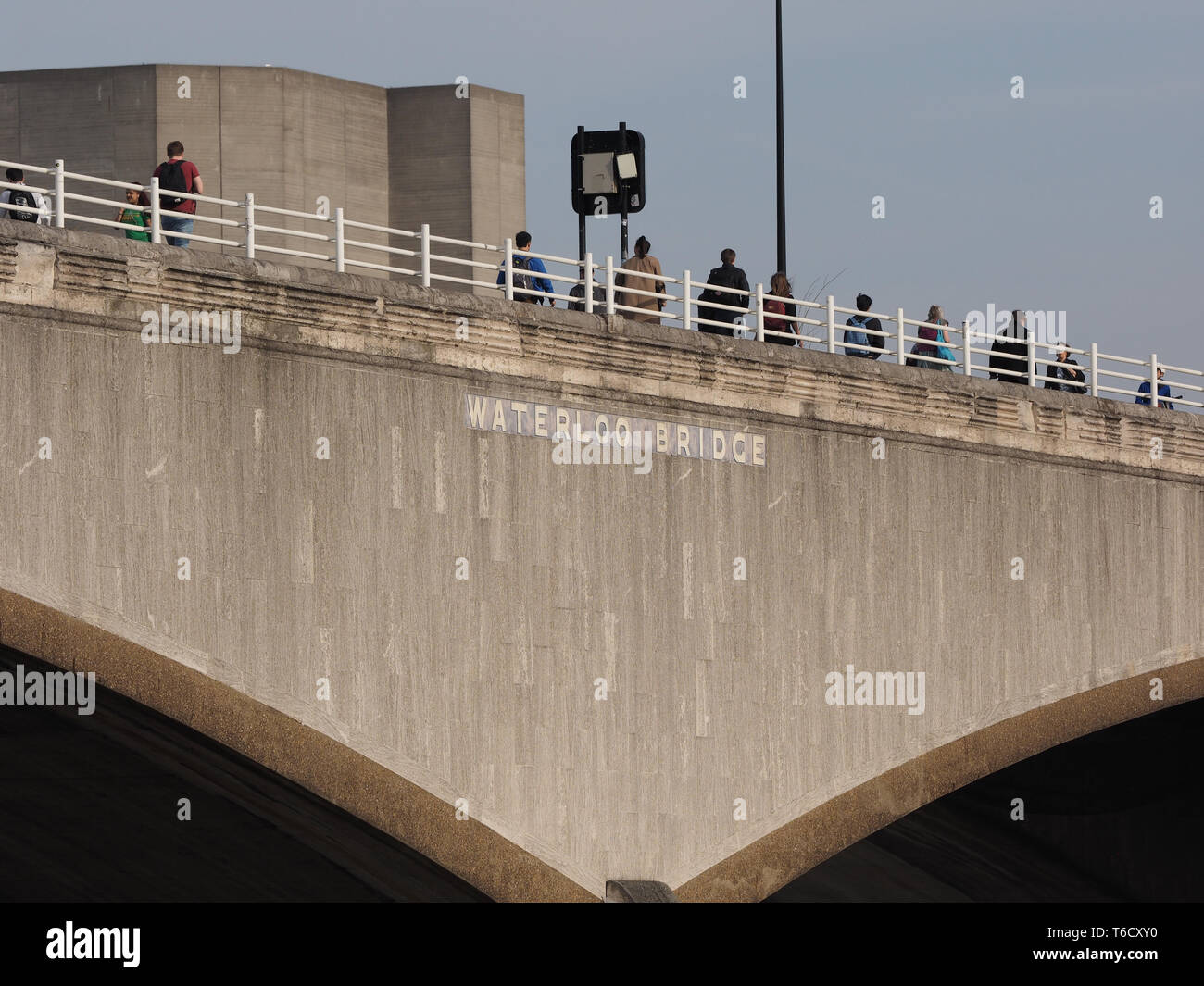 Walking across waterloo bridge hi-res stock photography and images - Alamy