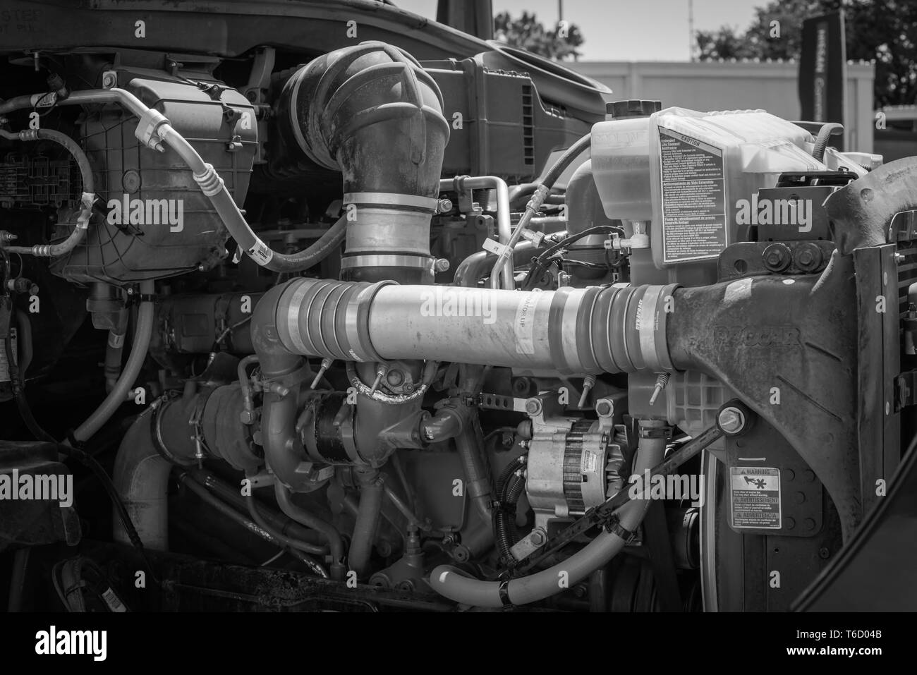 Semi truck cargo inside Black and White Stock Photos & Images - Alamy