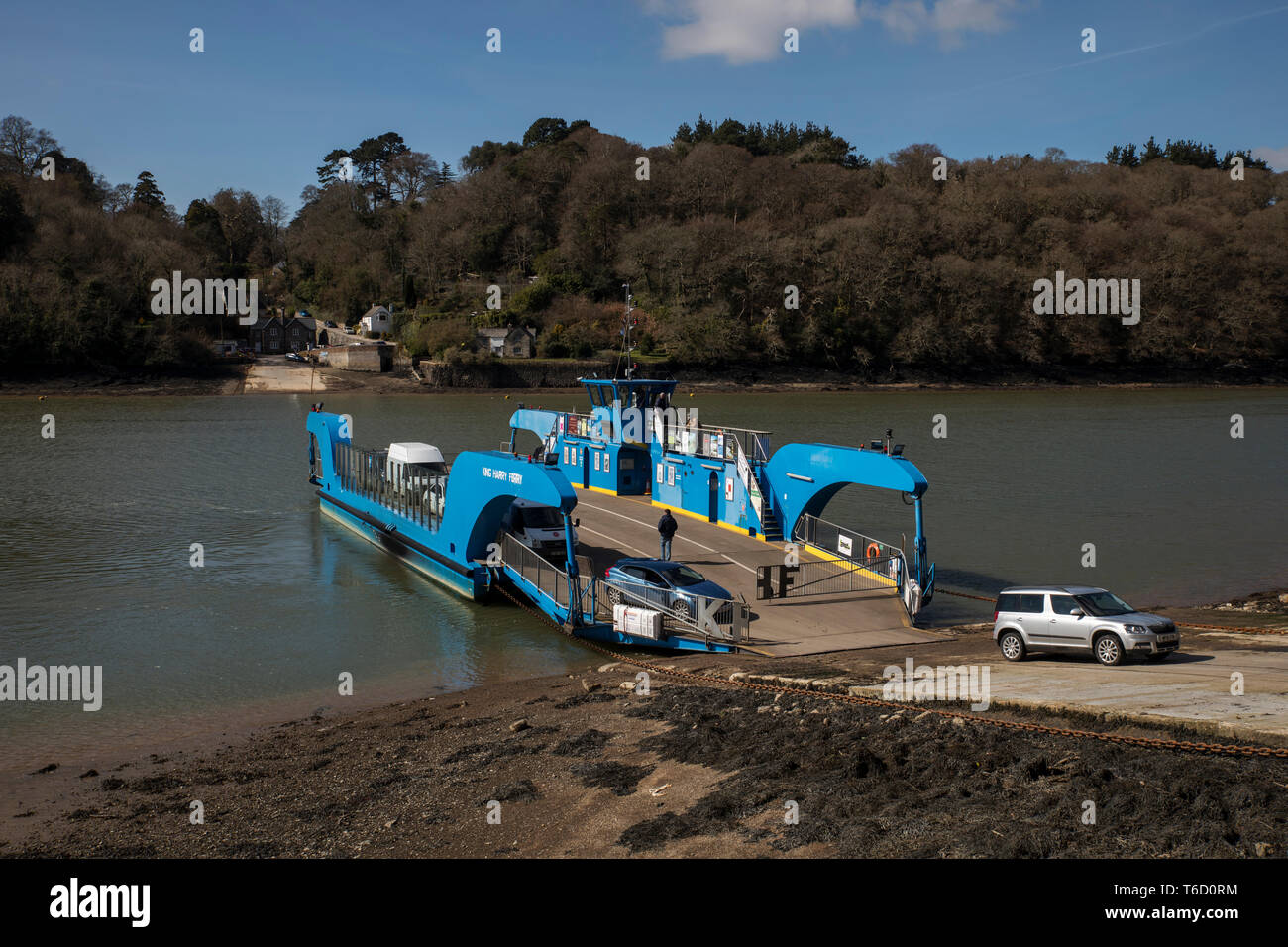 King Harry Ferry; River Fal; Cornwall; UK Stock Photo - Alamy