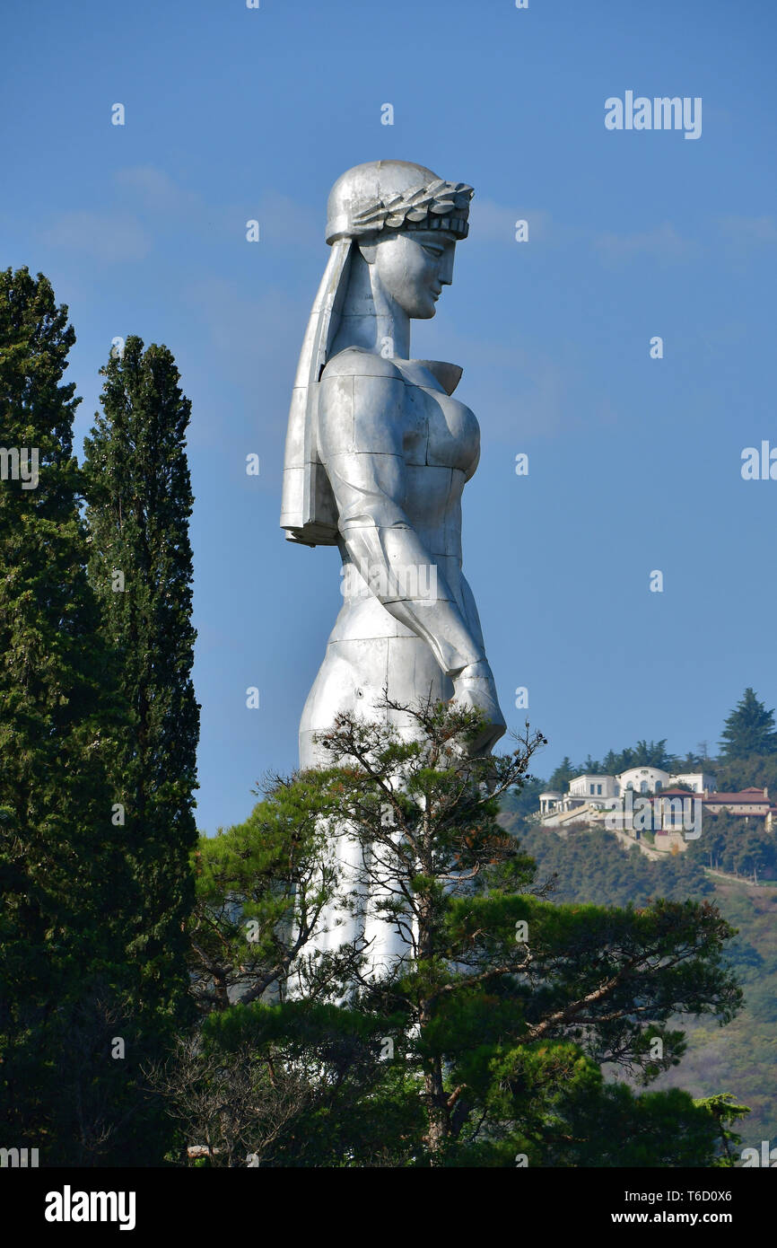 The aluminium statue of Kartlis Deda, Mother Georgia, Tbilisi, Georgia ...
