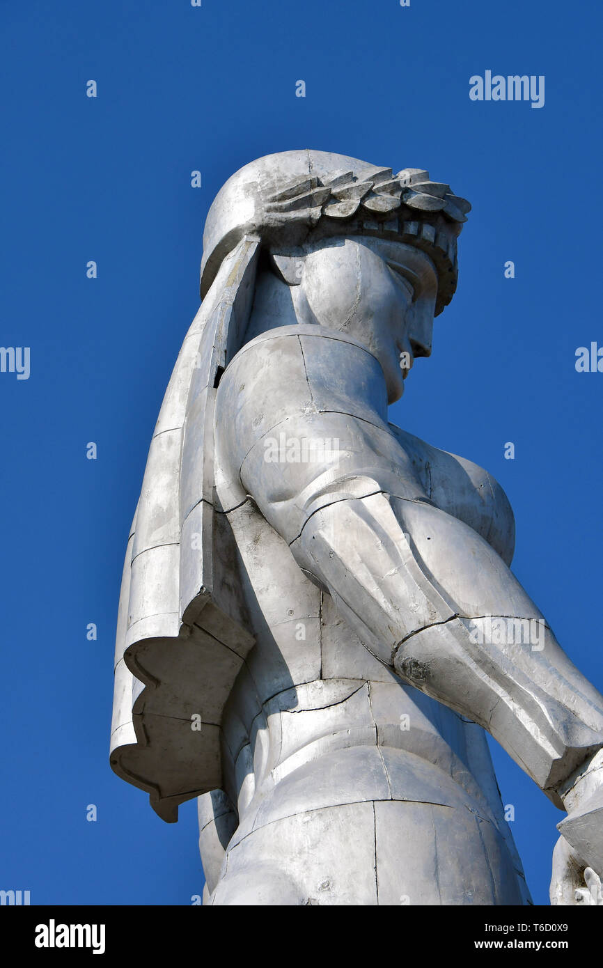 The aluminium statue of Kartlis Deda, Mother Georgia, Tbilisi, Georgia ...