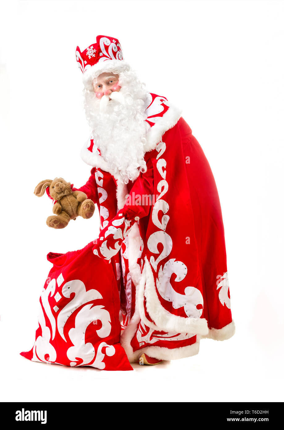 Santa Claus isolated on white background Stock Photo - Alamy