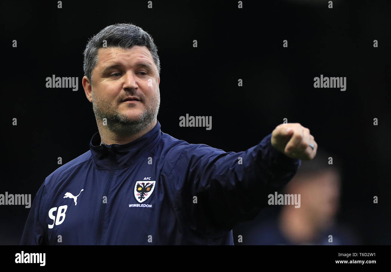 Wimbledon goalkeeping coach Seb Brown Stock Photo - Alamy