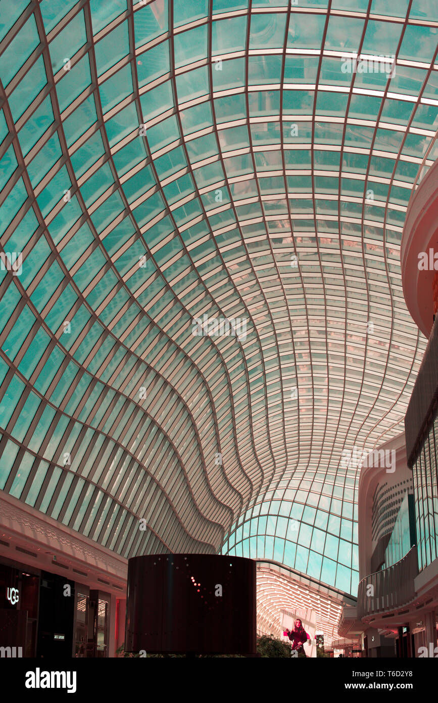 Glass roof of a shopping centre Stock Photo - Alamy