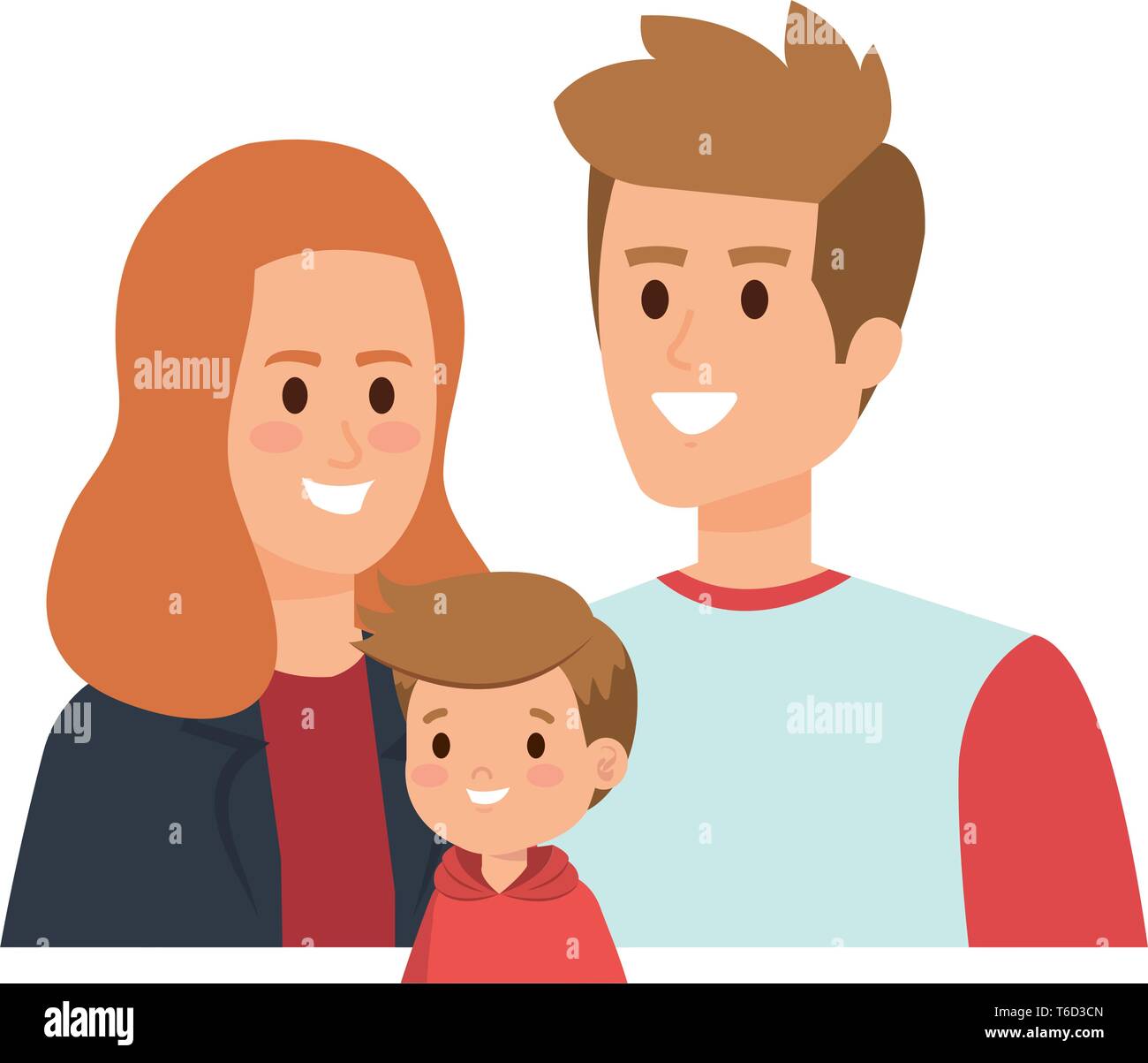 parents couple with son characters Stock Vector Image & Art - Alamy