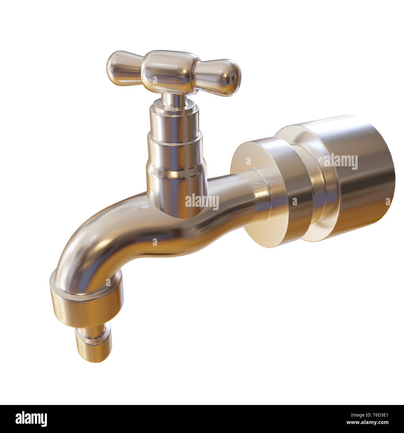 3d render water faucet Cut Out Stock Images & Pictures - Alamy