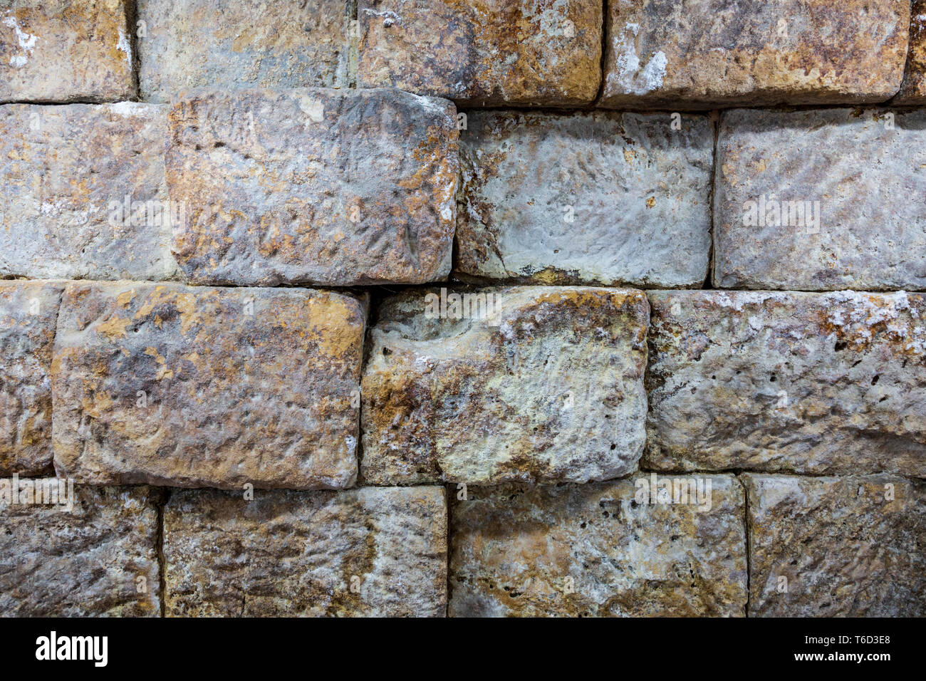 Stone wall blocks of Roman Glevum, Gloucester, England Stock Photo - Alamy
