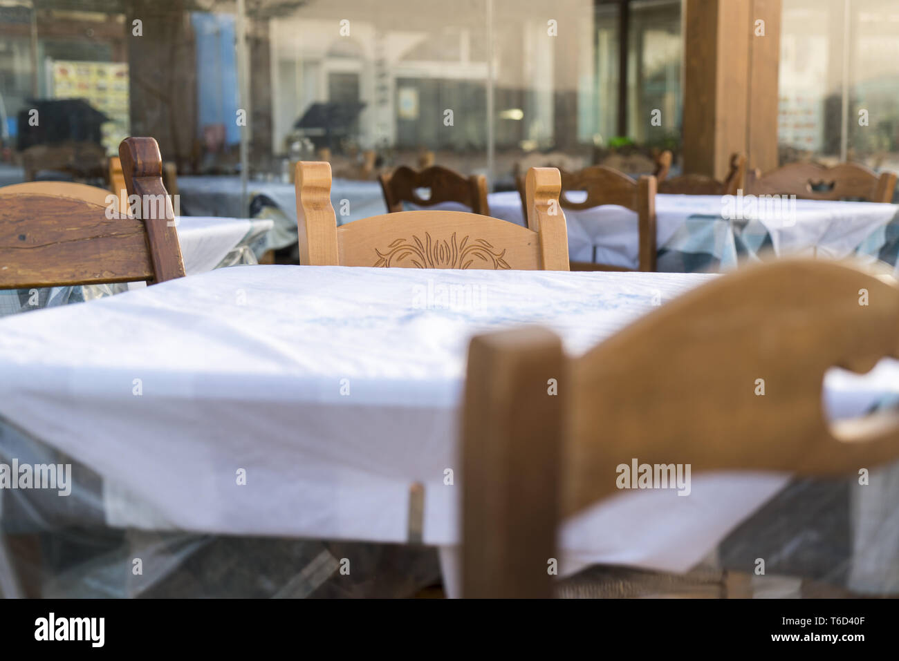 Typical greek cafe hi-res stock photography and images - Alamy