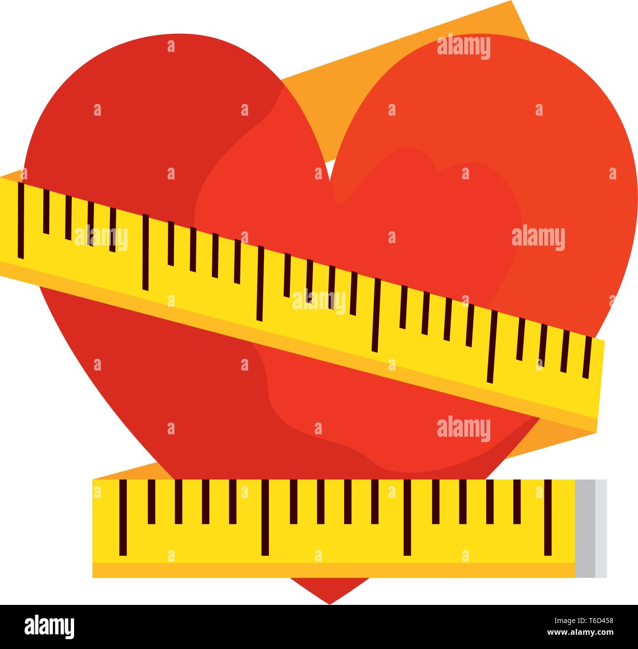 heart with tape measure Stock Vector Image & Art - Alamy