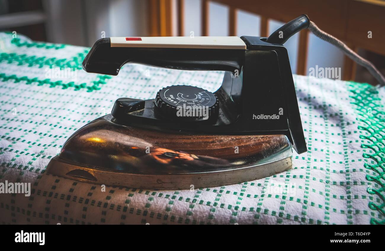 Antique ironing tool Stock Photo - Alamy