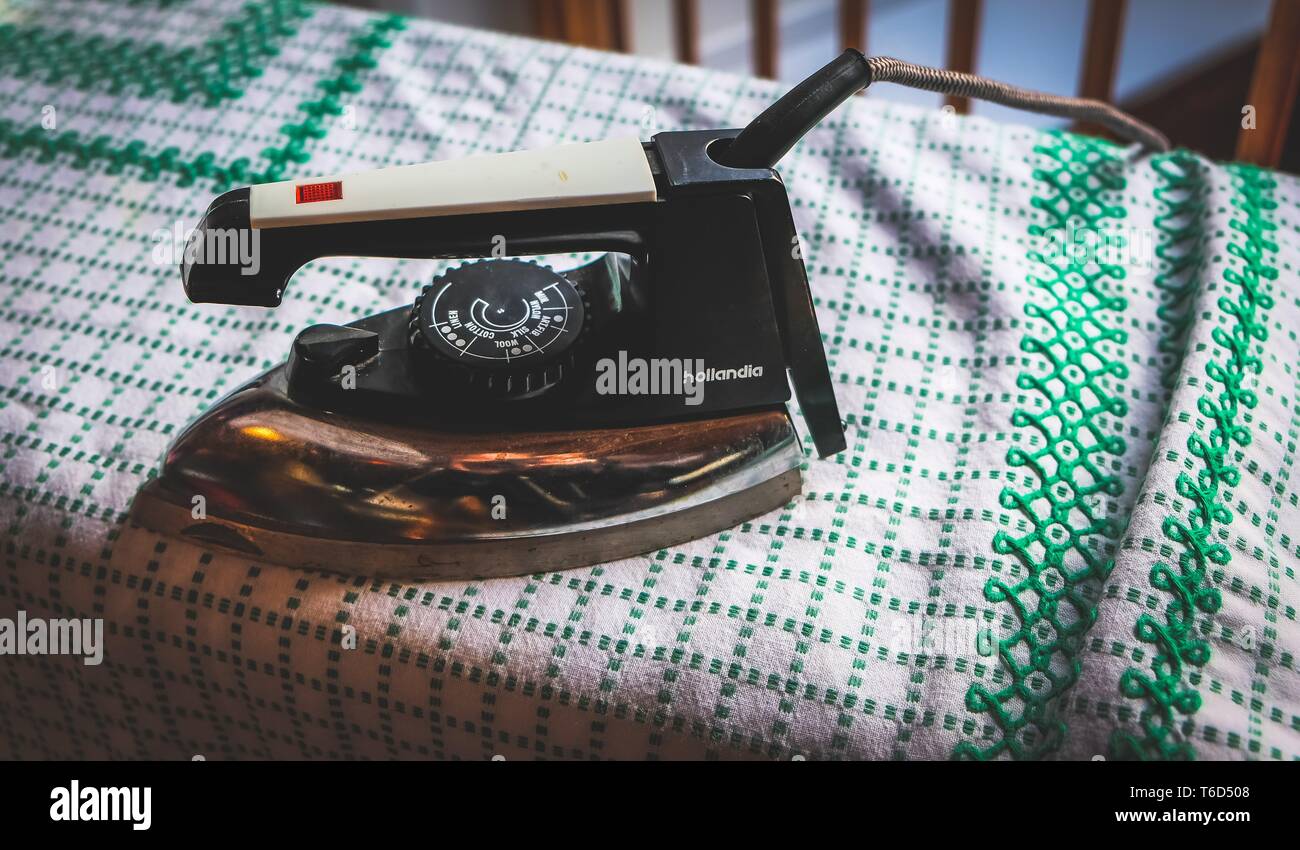 Antique ironing tool Stock Photo - Alamy