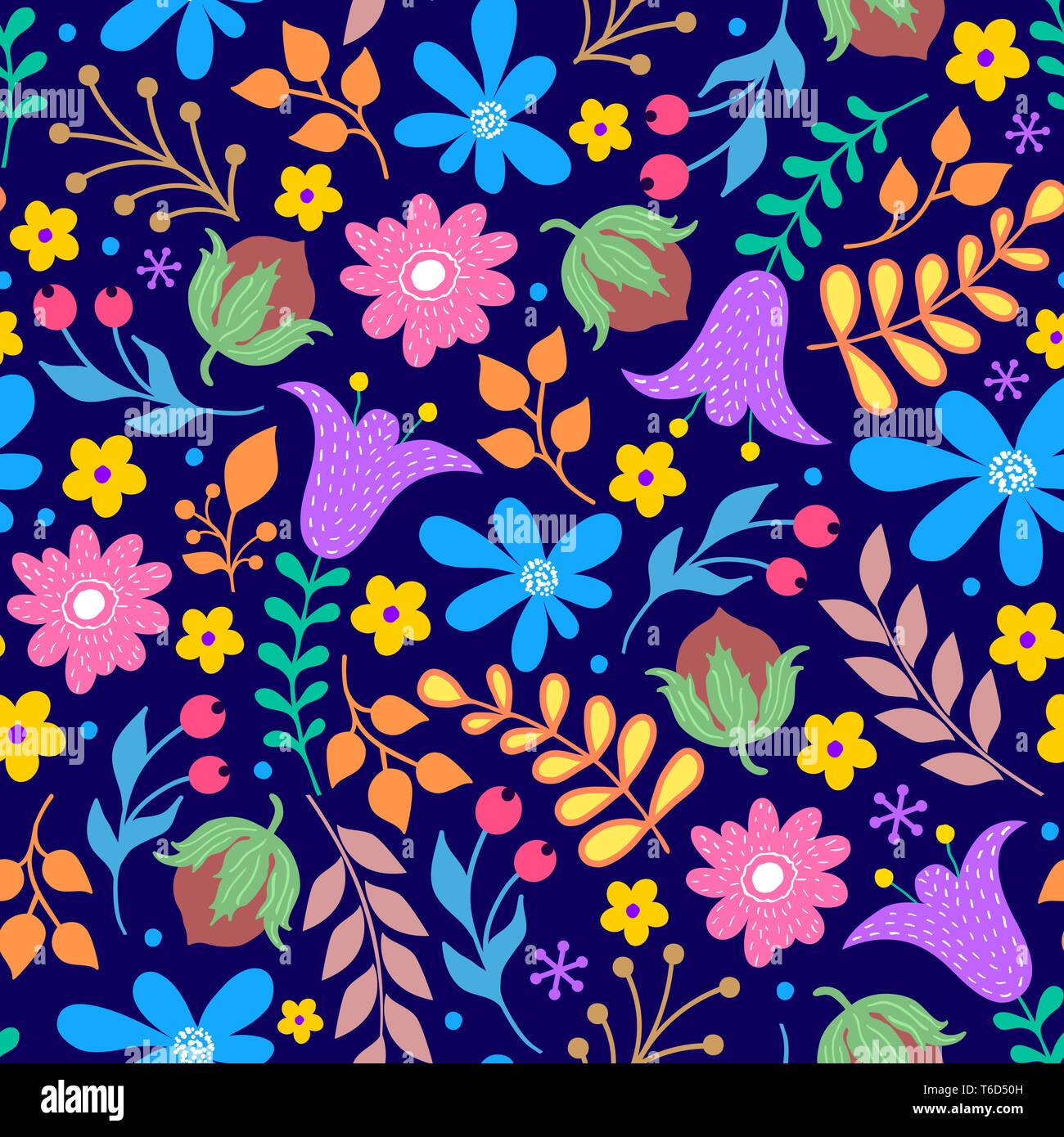Colorful floral pattern Stock Vector Image & Art - Alamy