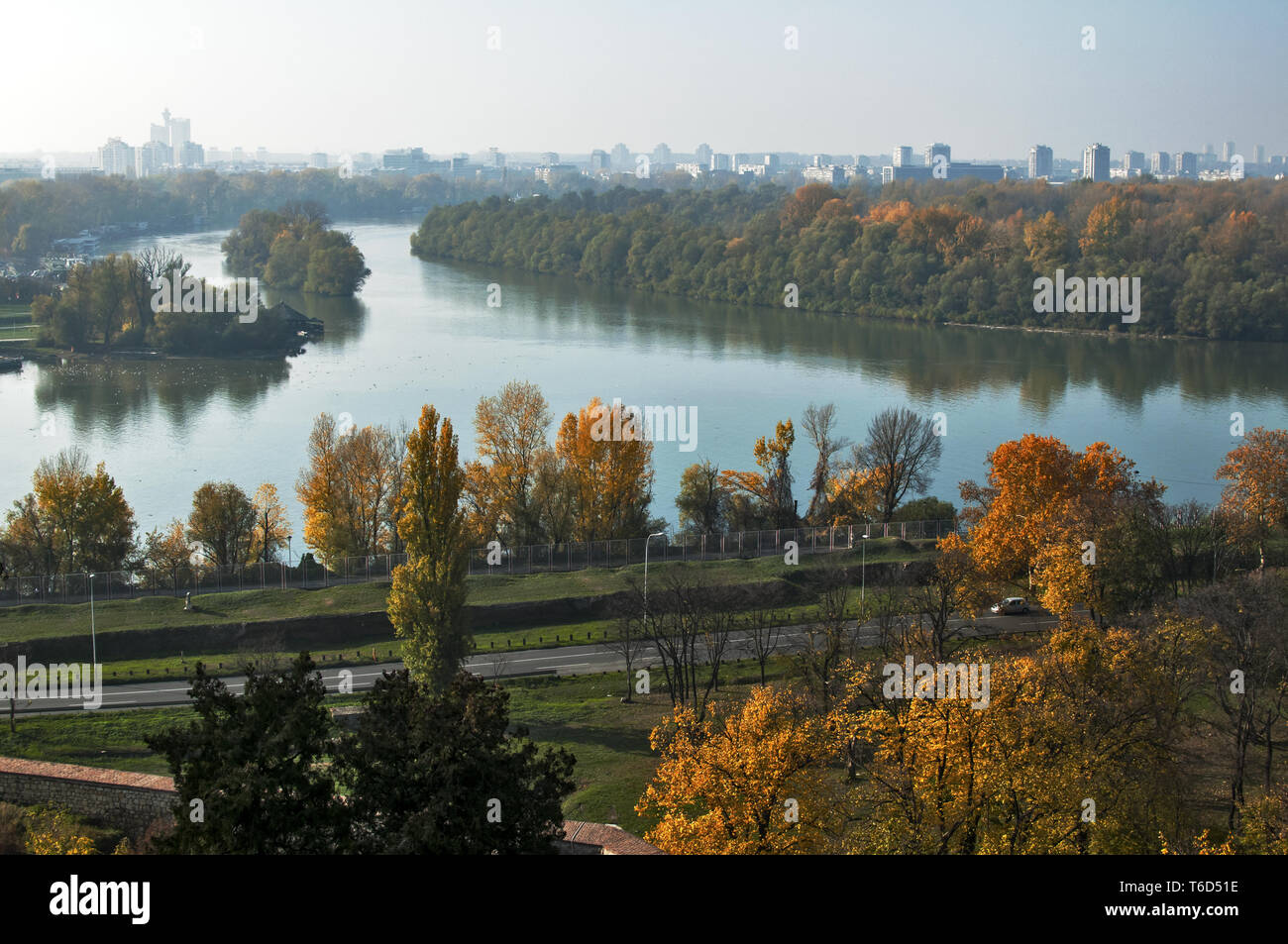 Belgrade confluence of two rivers hi-res stock photography and images ...