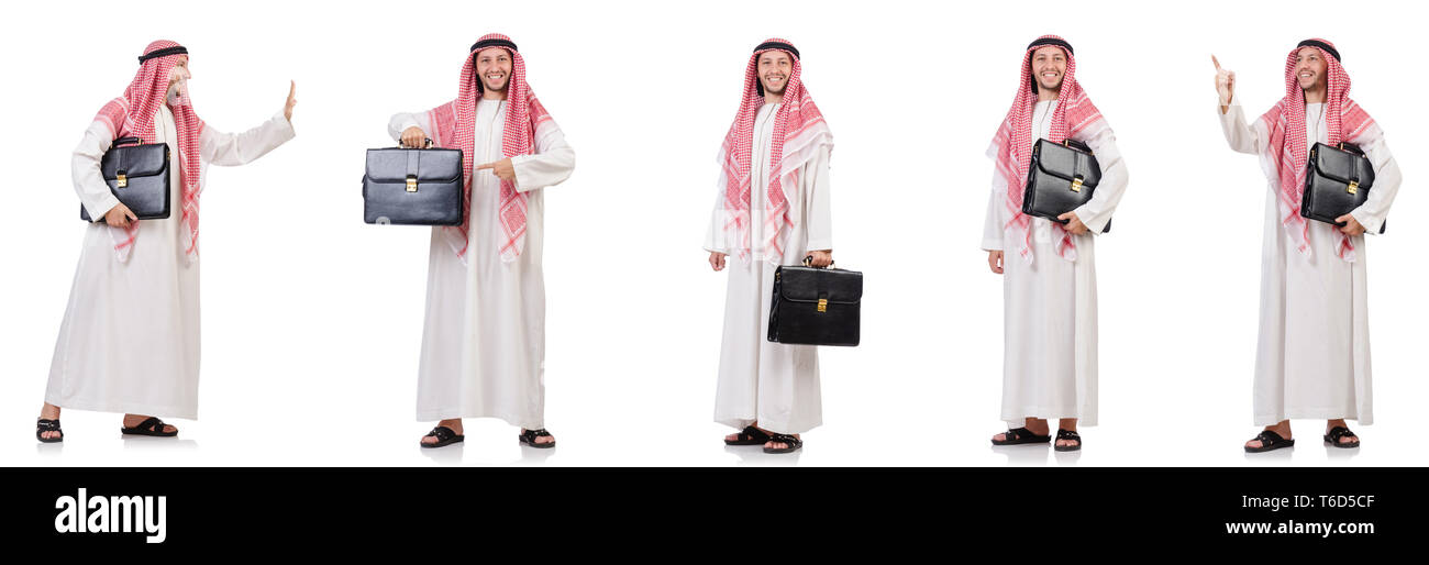Arab man isolated on white background Stock Photo - Alamy