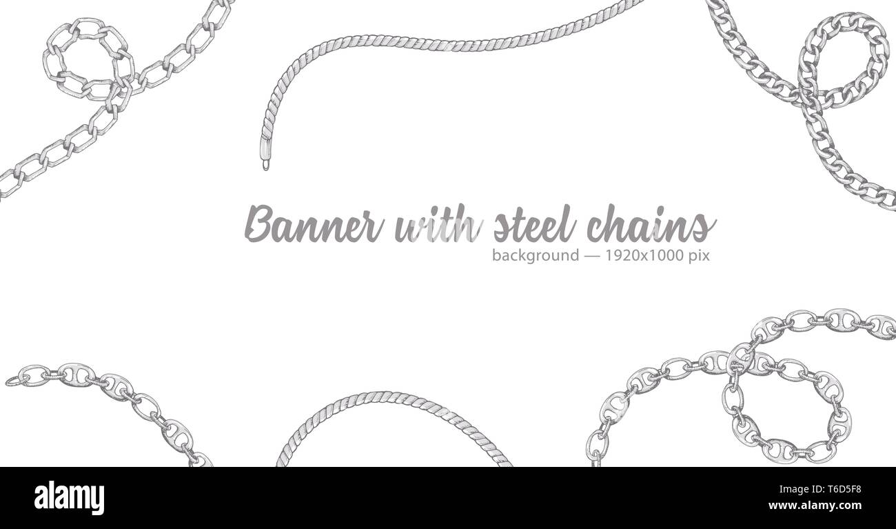 Horizontal web banner with abstract pattern of hand-drawn sketch silver ...