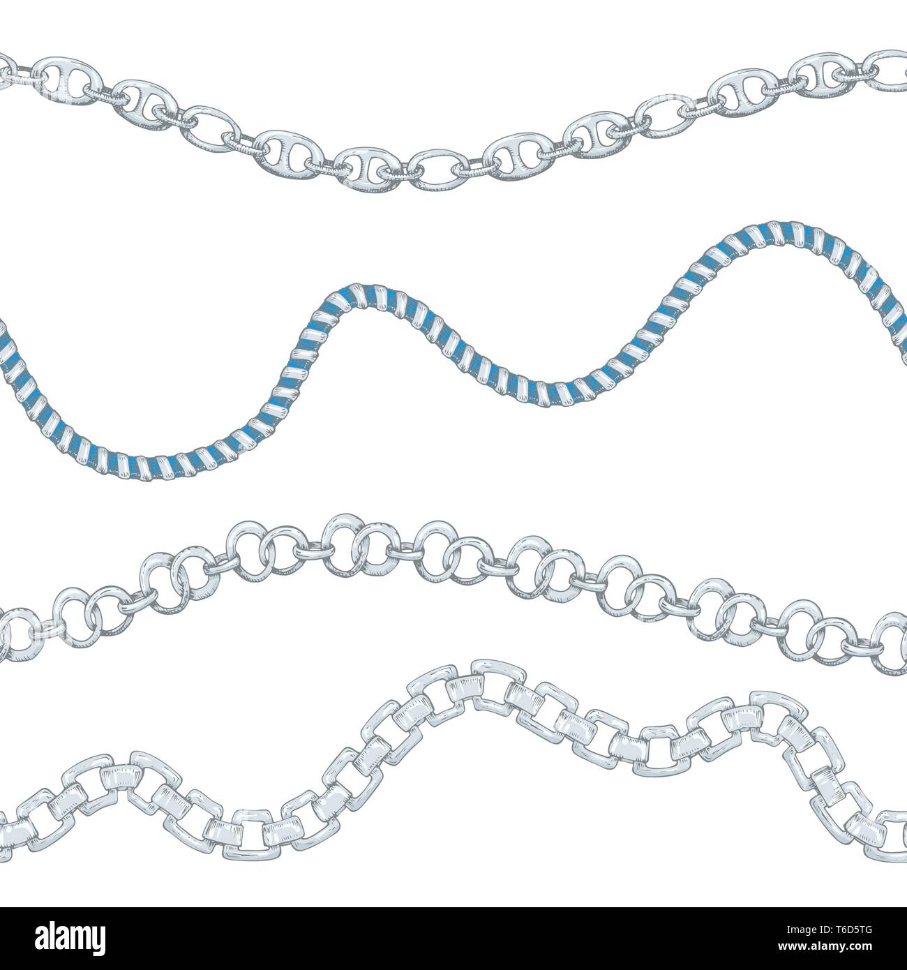 Chain vector sketch Cut Out Stock Images & Pictures - Alamy