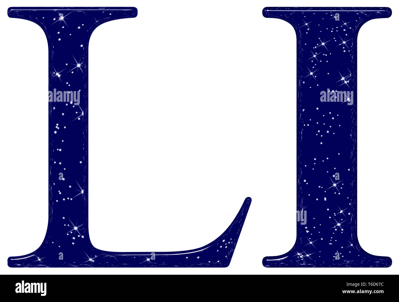 Roman numeral 51, fifty one, star sky texture imitation, isolated on ...