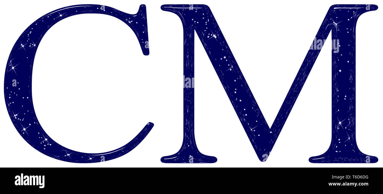 Roman numeral 900, nine hundred, star sky texture imitation, isolated ...