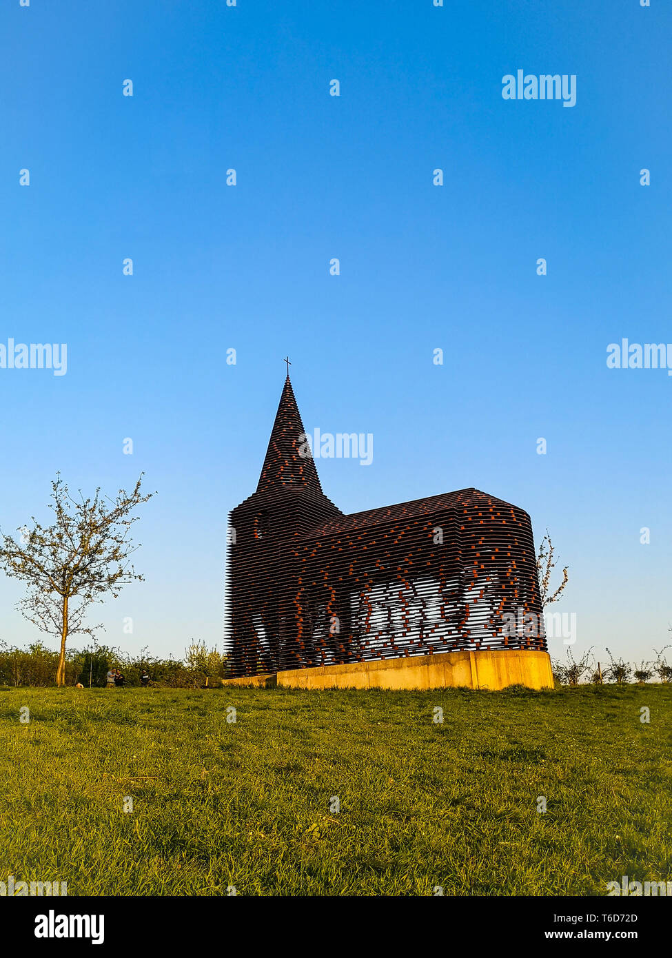 BORGLOON, BELGIUM - APRIL 2019: Famous art project and landmark steel ...