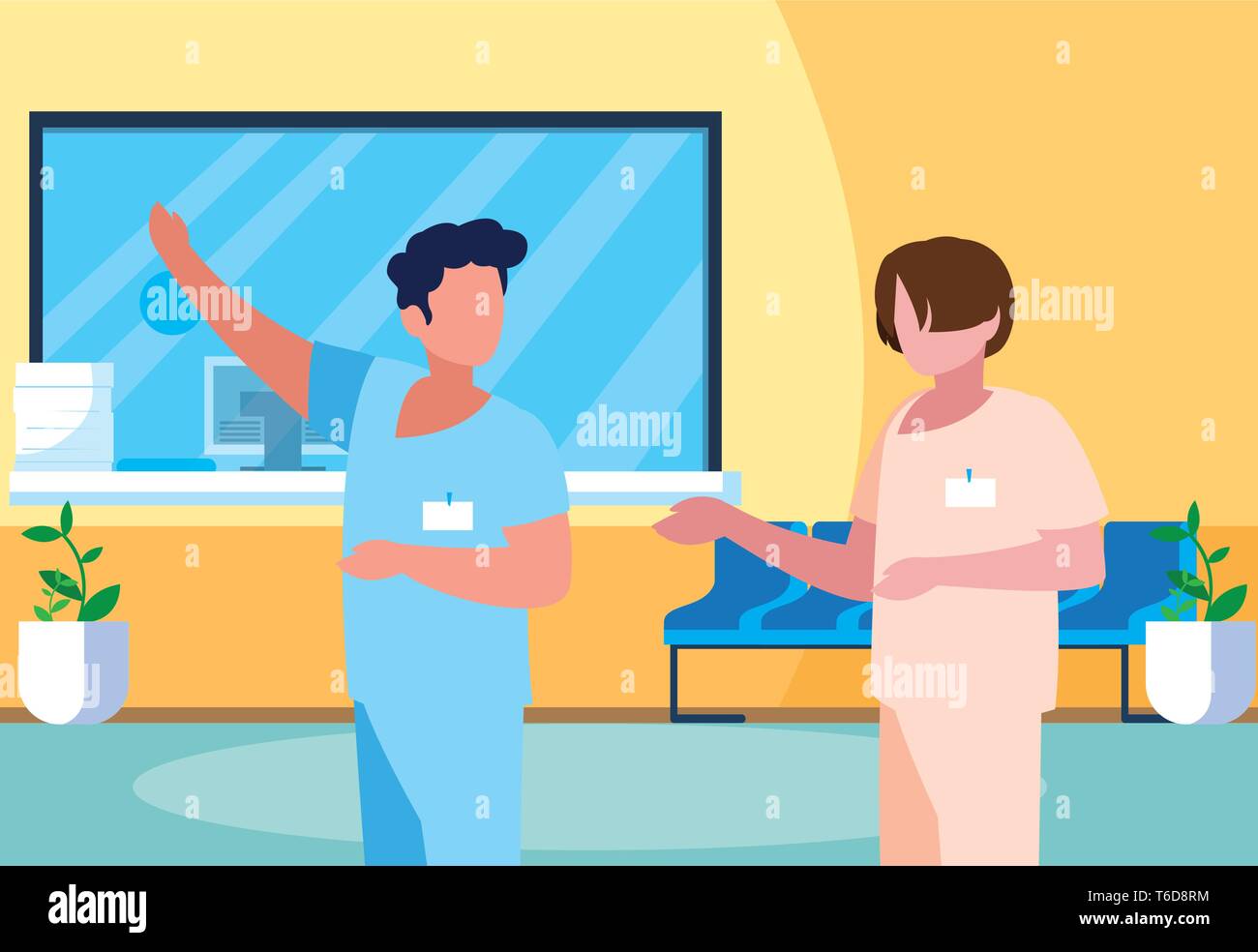 Emergency reception place Stock Vector Images - Alamy