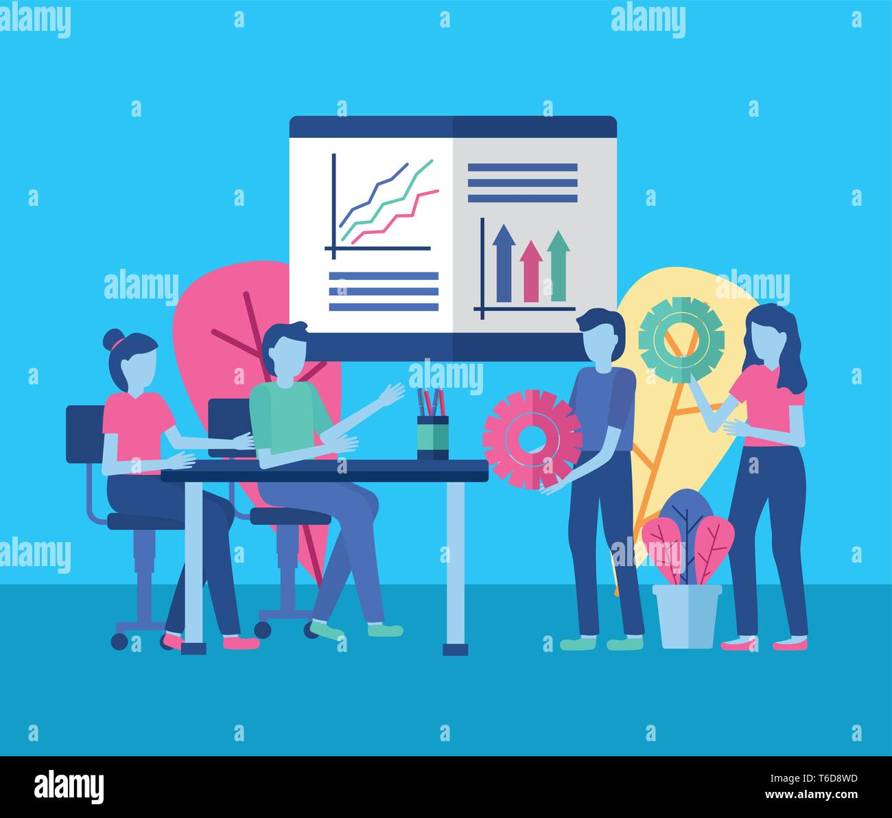 business people report Stock Vector Image & Art - Alamy