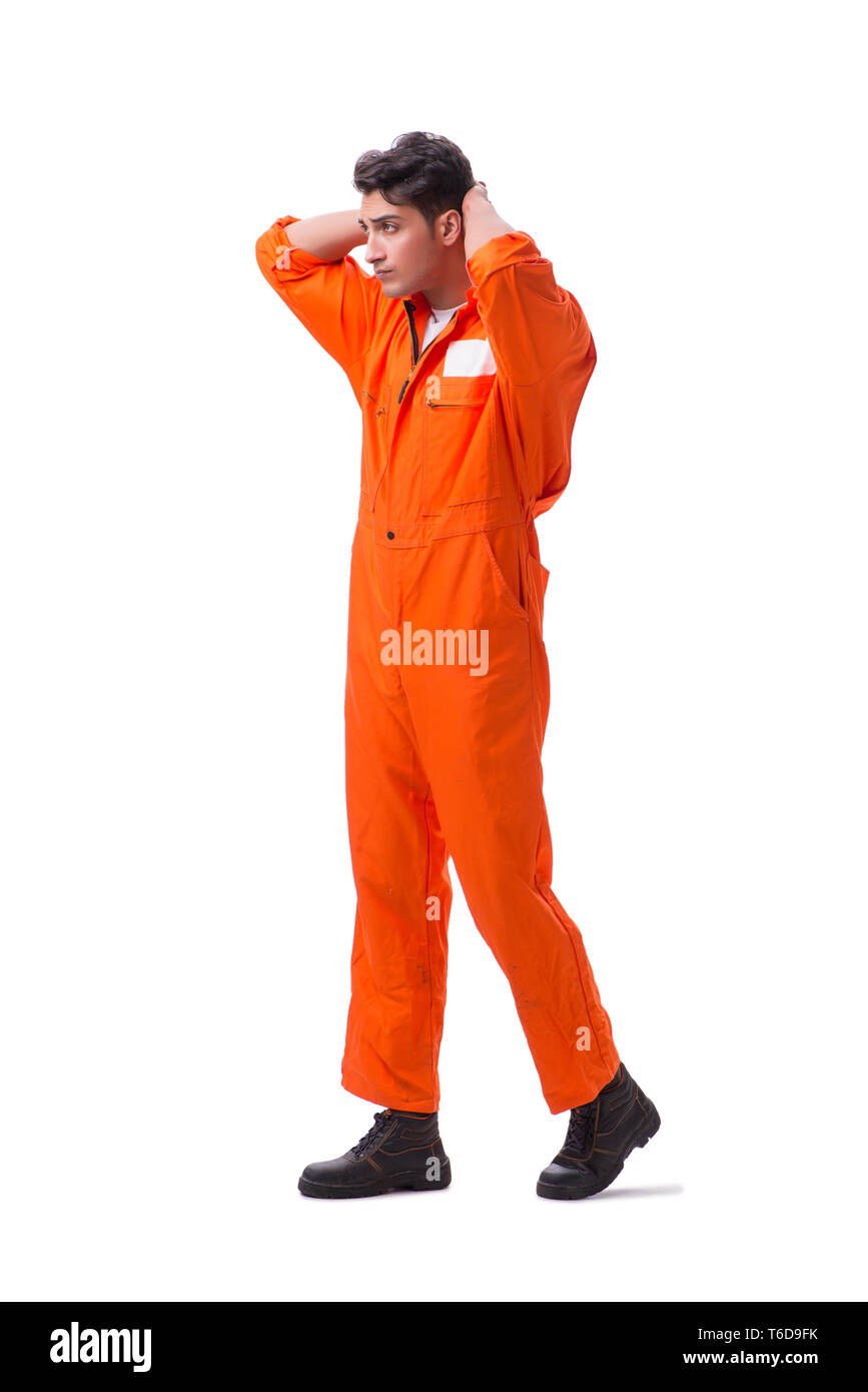 Orange prison uniform Cut Out Stock Images & Pictures - Alamy