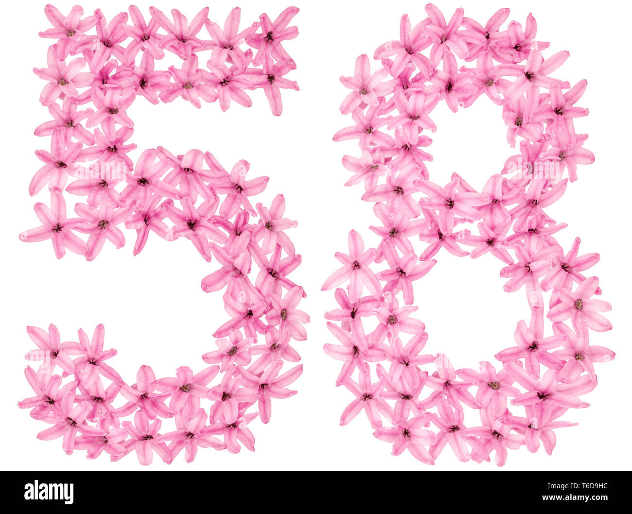 Happy birthday number 58 greeting hi-res stock photography and images ...