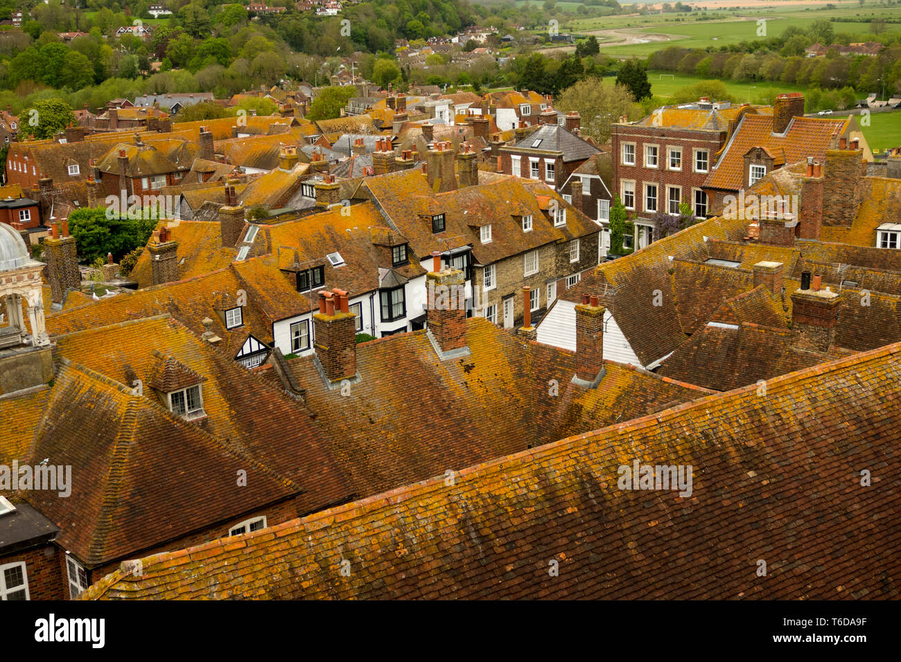 Views of Rye UK from the church tower Stock Photo - Alamy