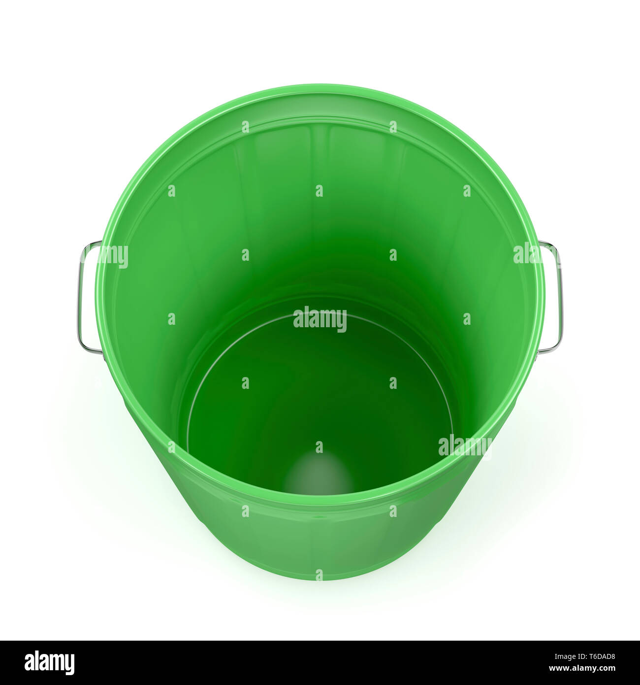 Empty metal trash can, top view Stock Photo - Alamy