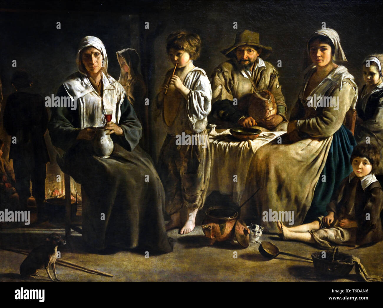 Famille de paysans dans un intérieur - Peasant family in an interior ...