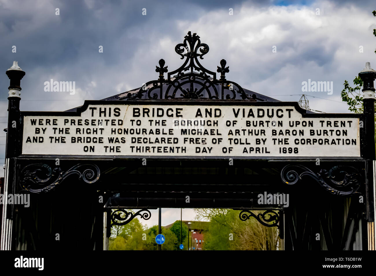 The Ferry Bridge Pedestrian Bridge over the River Trent at Stapenhill ...