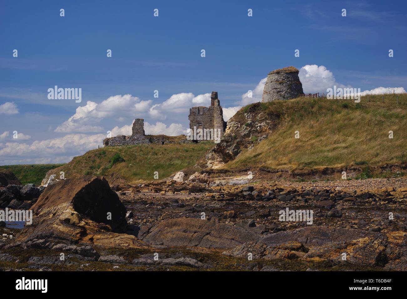 Remains of Newark Castle and Dovecot on the Cliffs by St Monans on a ...