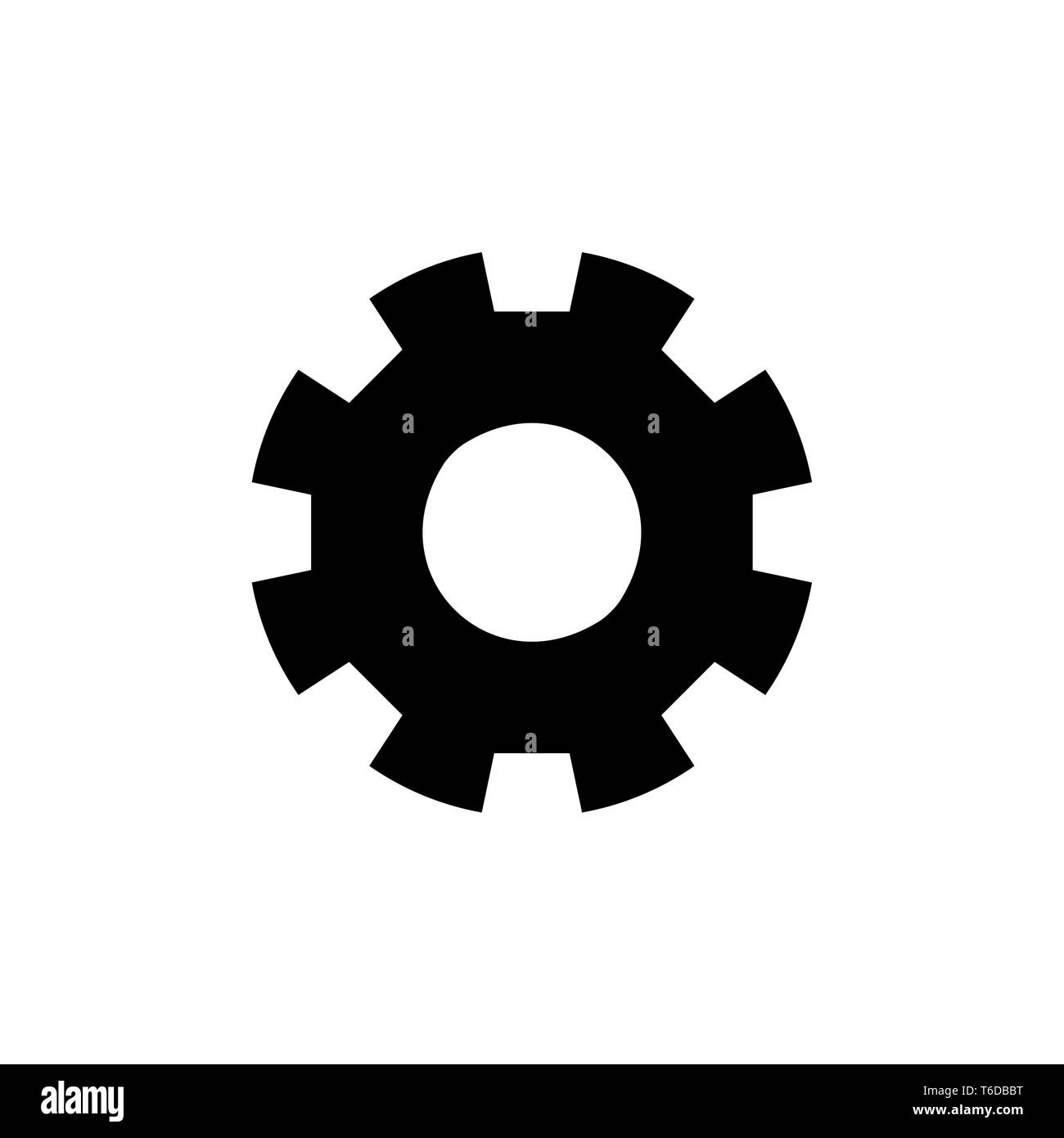 Gear icon. Gear wheel on a white background Stock Vector Image & Art ...