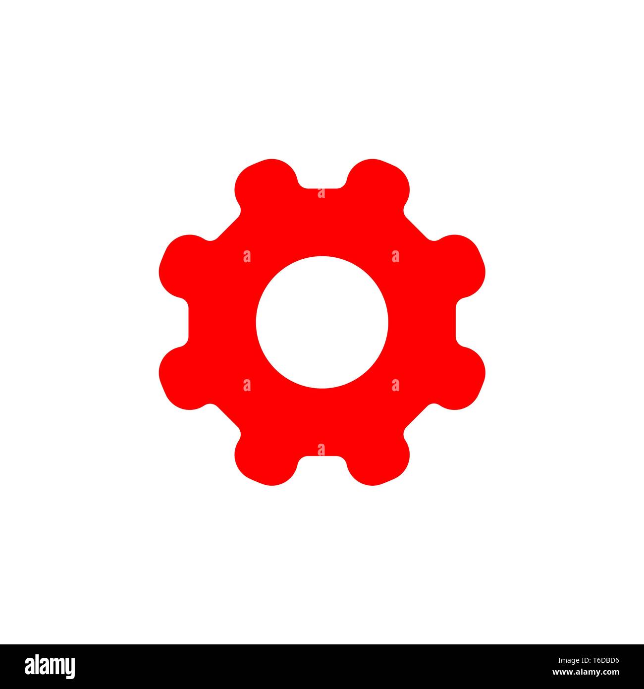 Gear icon. Gear wheel on a white background Stock Vector Image & Art ...