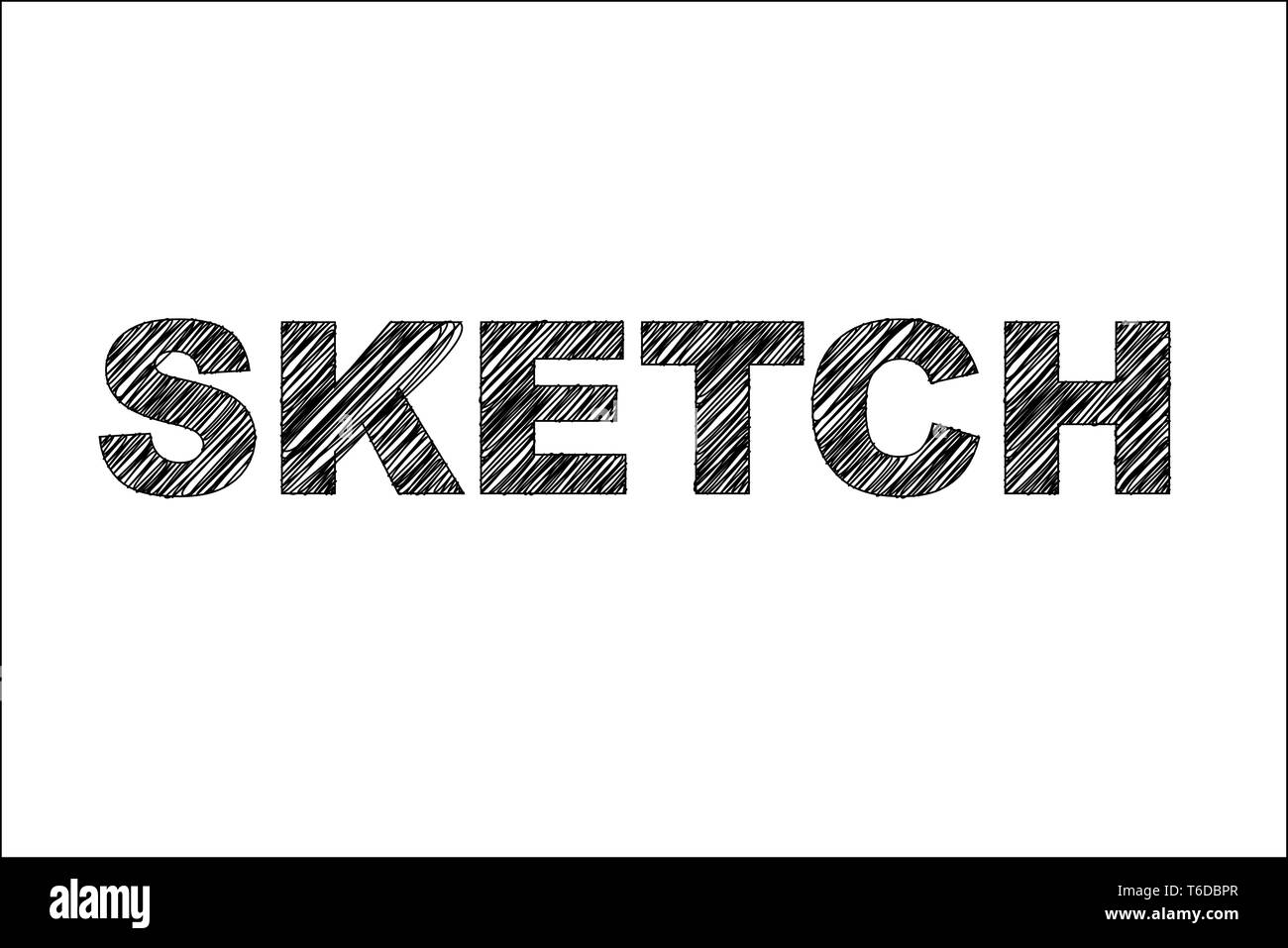 Sketch Scribble Text. Vector illustration Stock Vector Image & Art - Alamy