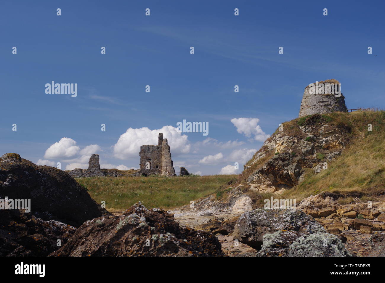 Remains of Newark Castle and Dovecot on the Cliffs by St Monans on a ...
