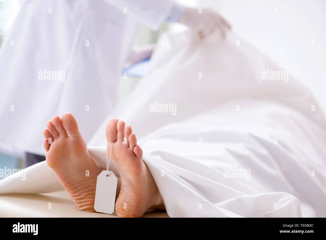 Female body in morgue hi-res stock photography and images - Alamy
