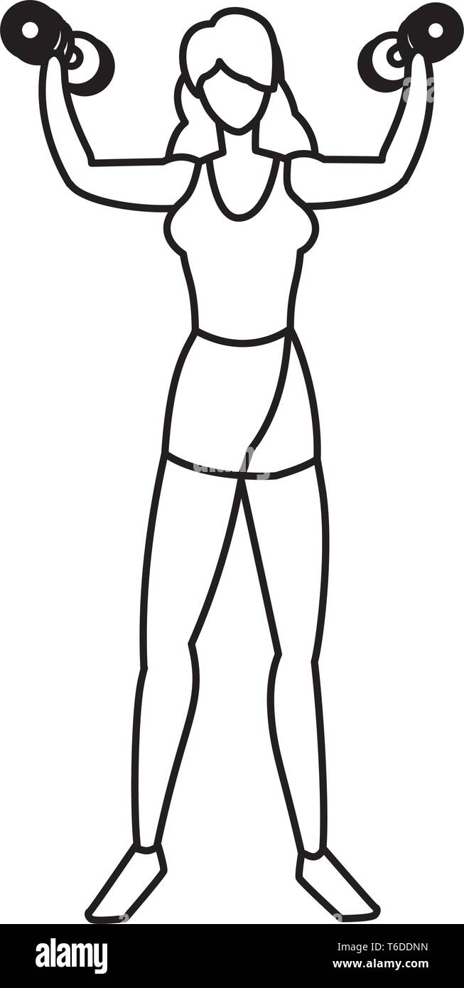 Woman, bodybuilder and pose Stock Vector Images - Alamy