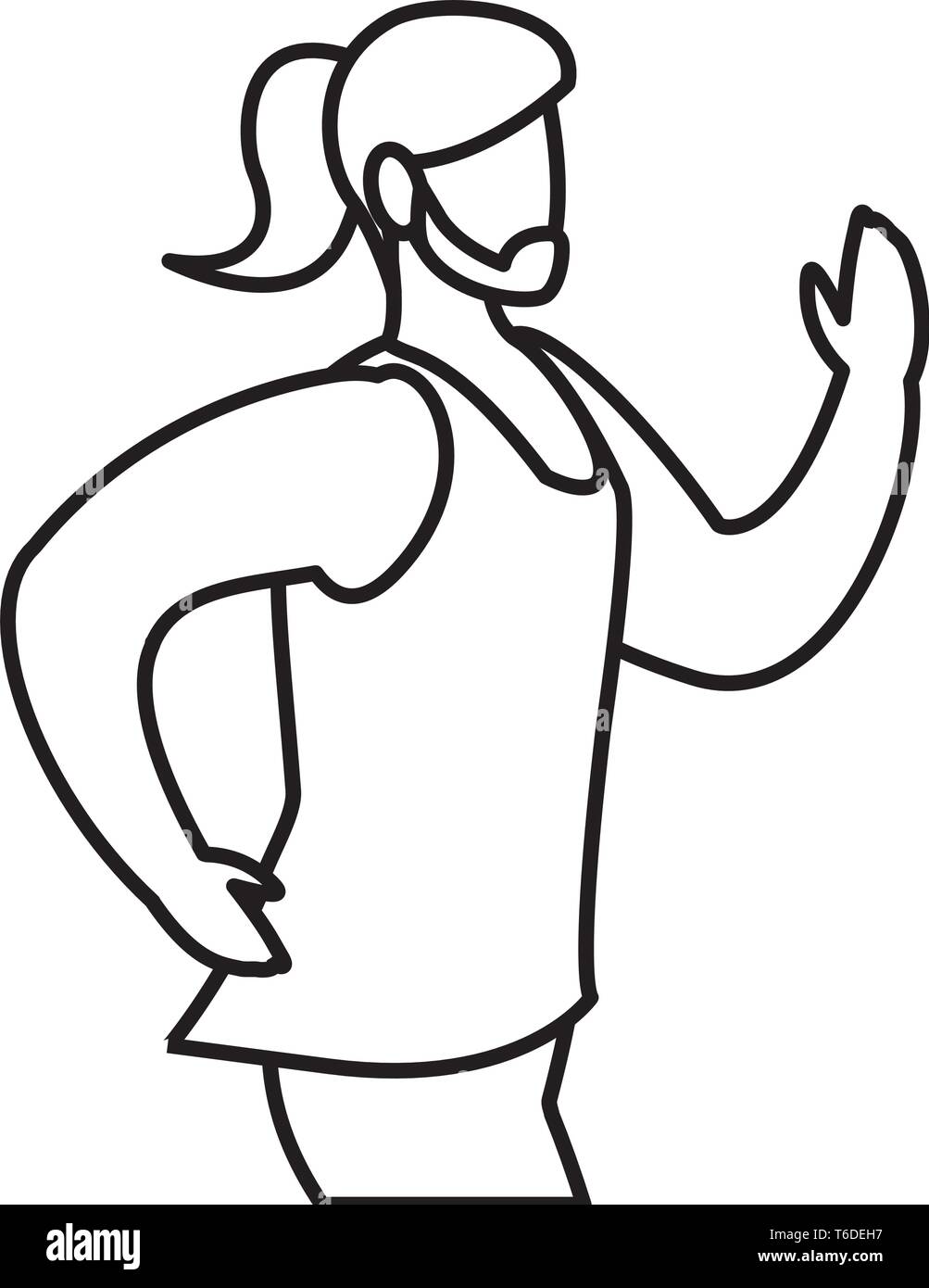 athletic man running character vector illustration design Stock Vector ...