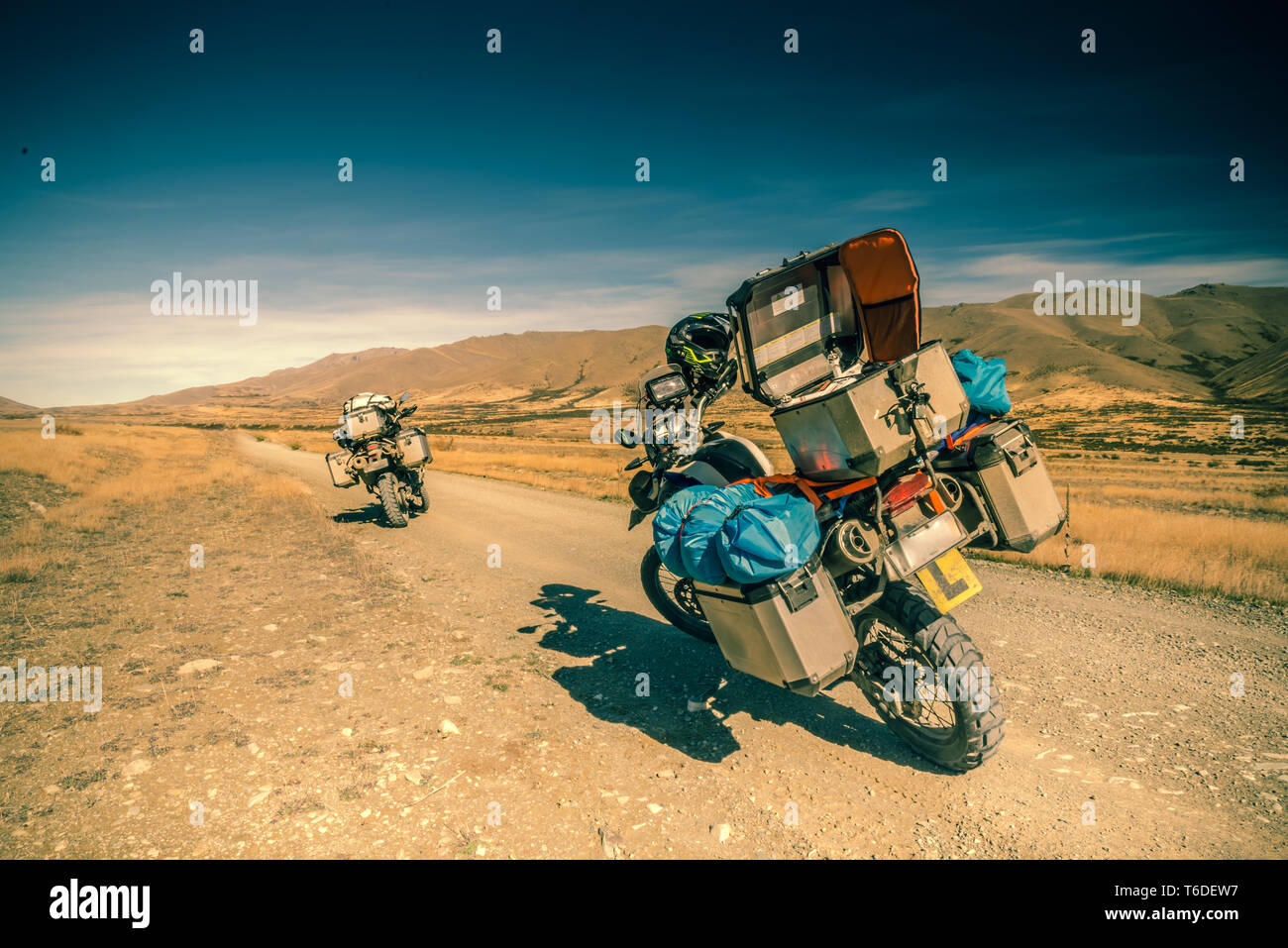 Adventure motorcycle ride Stock Photo - Alamy