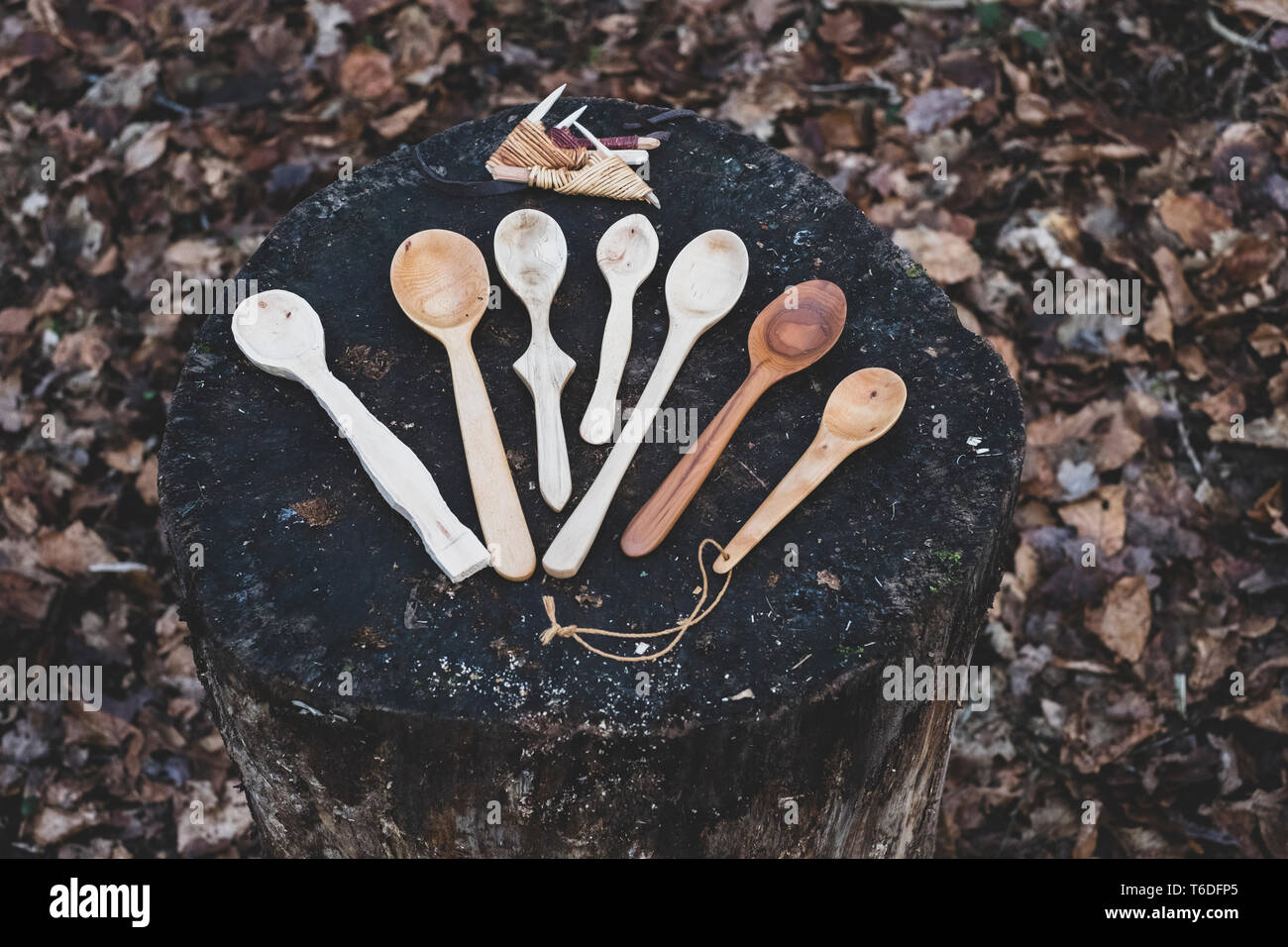 Carved wooden spoons hi-res stock photography and images - Alamy