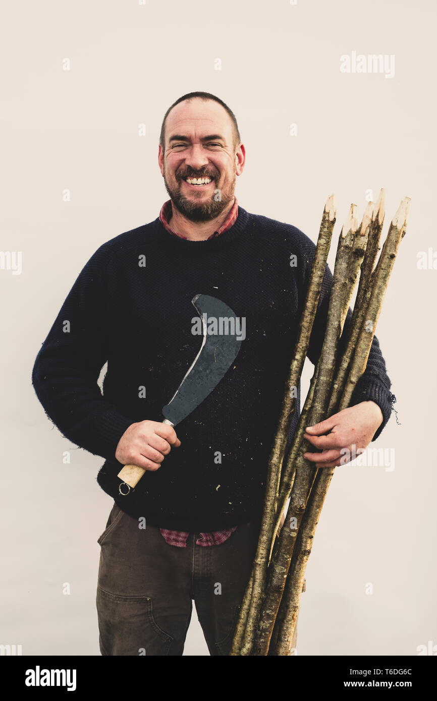 Traditional hedge laying hi-res stock photography and images - Alamy