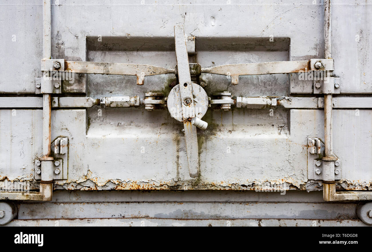 Rusty bolt of cargo container Stock Photo - Alamy