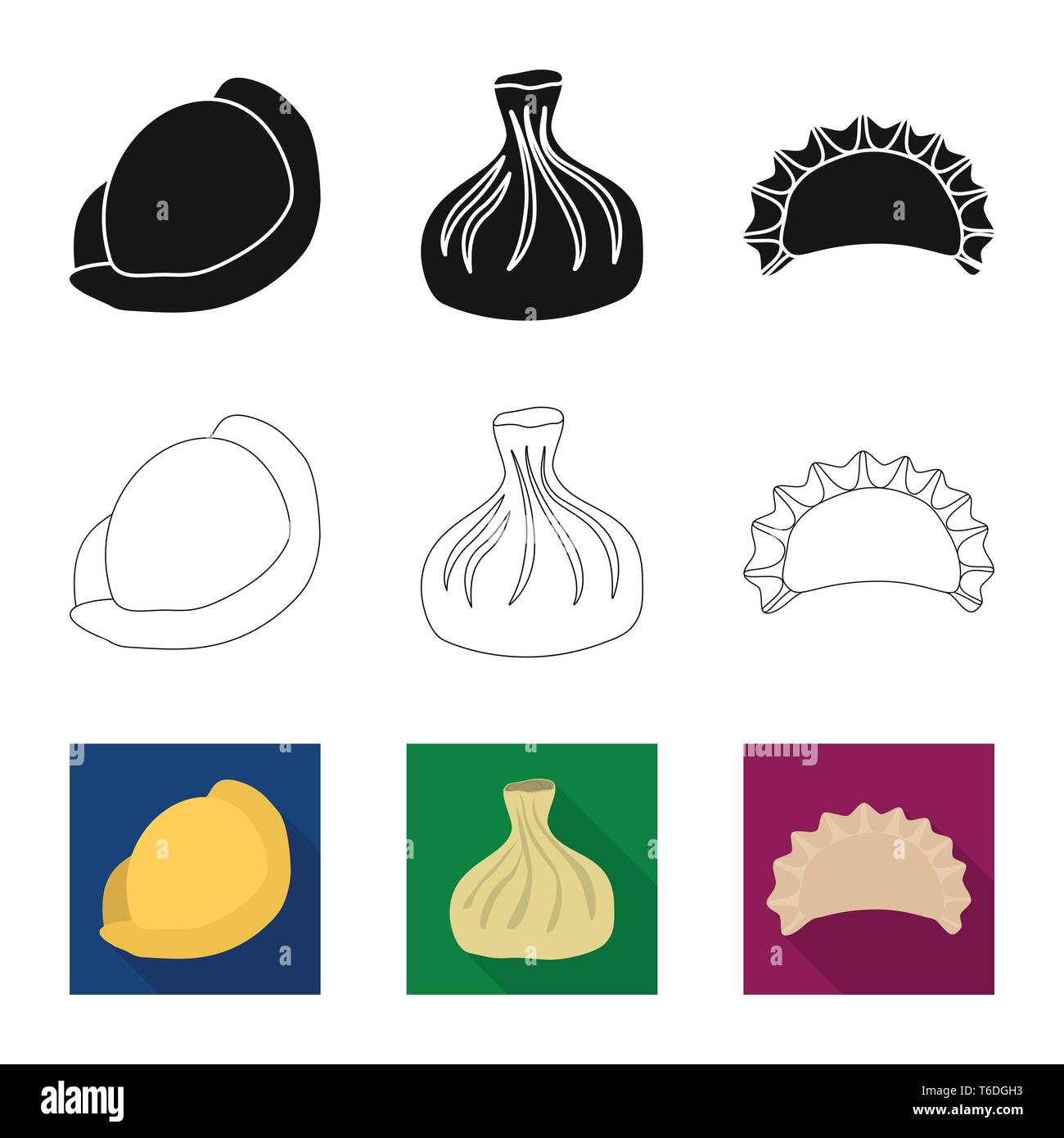 Vector design of products and cooking symbol. Set of products and ...