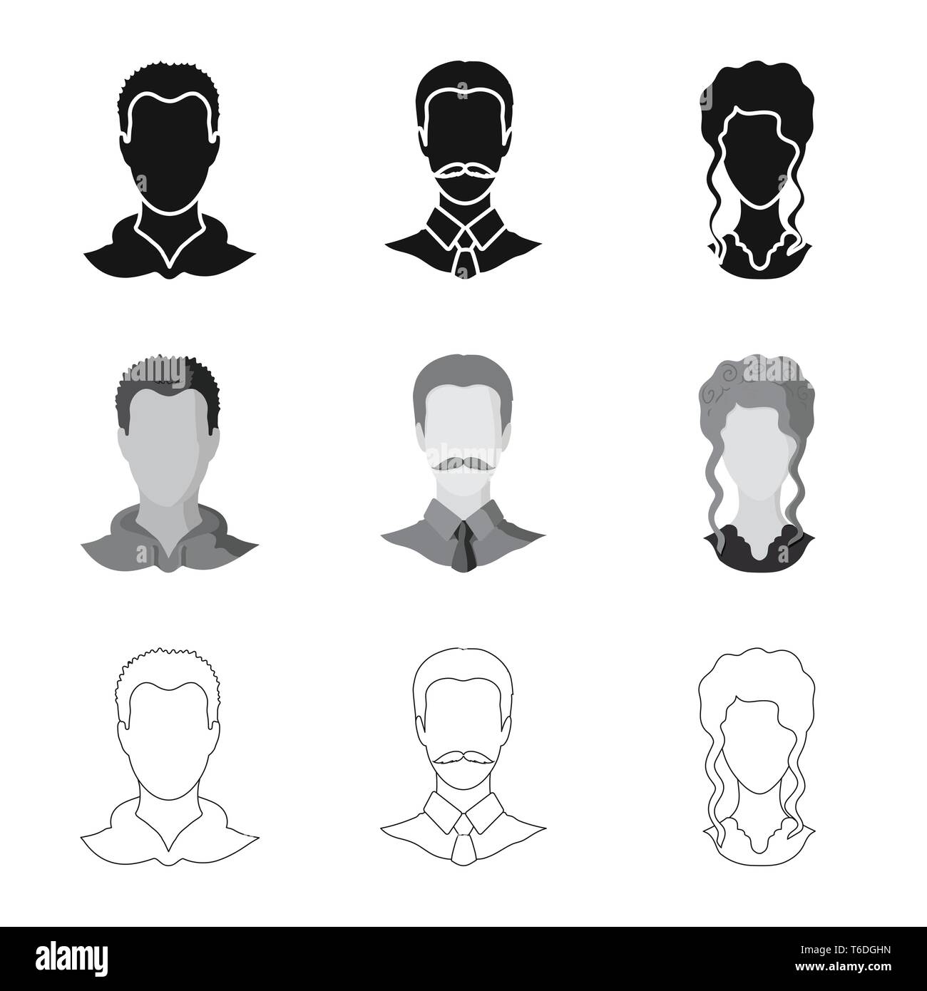 Vector illustration of professional and photo sign. Set of professional ...