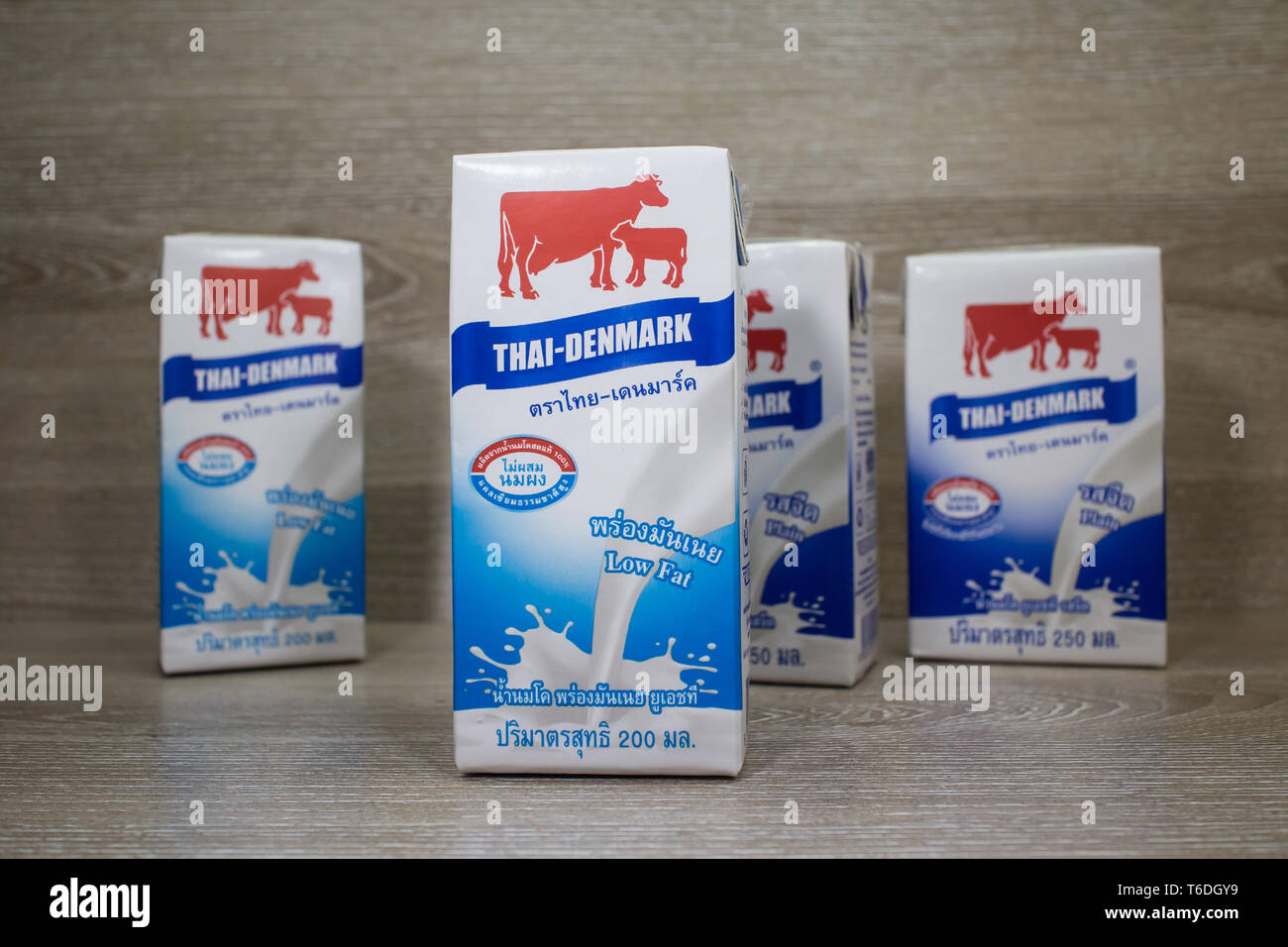 Chiangmai, Thailand - April 30 2019: Thai Denmark uht Milk. Product ...