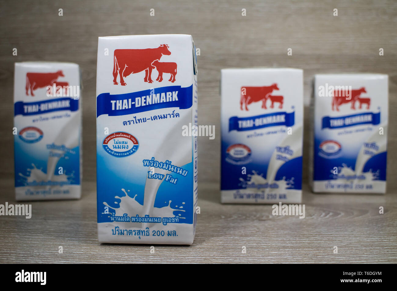 Chiangmai, Thailand - April 30 2019: Thai Denmark uht Milk. Product ...