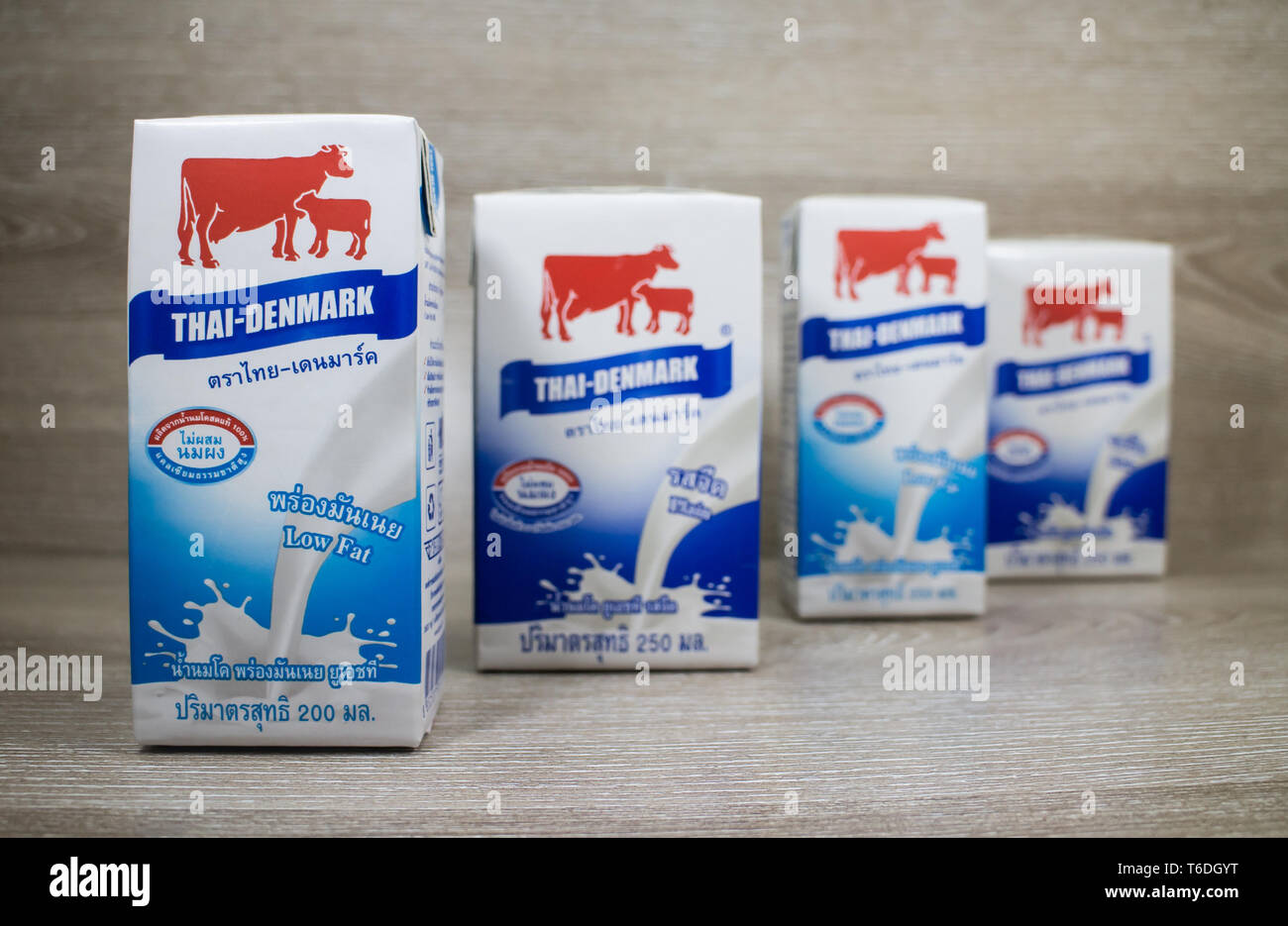 Chiangmai, Thailand - April 30 2019: Thai Denmark uht Milk. Product ...
