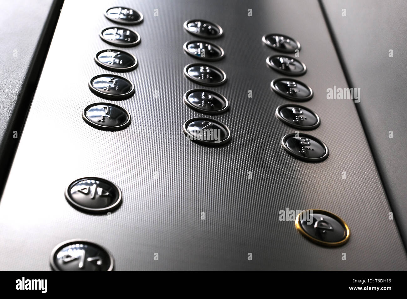 Tactile digit icons for the visually impaired. Elevator buttons ...