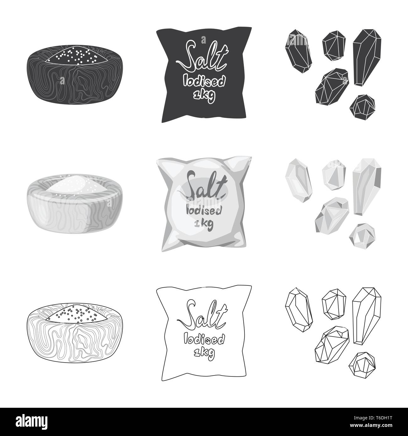 bowl,bag,granules,salty,seasoning,cubes,hill,powder,grains,white ...